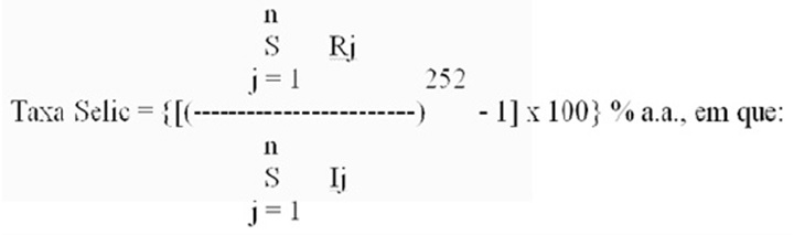 TAXA SELIC
